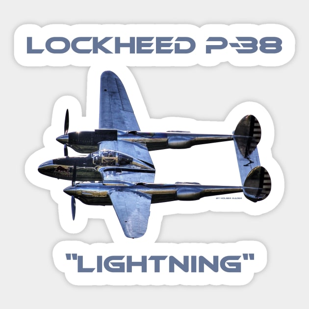 Lockheed P-38 Lightning - without Background - Lockheed P 38 Lightning - Sticker | TeePublic